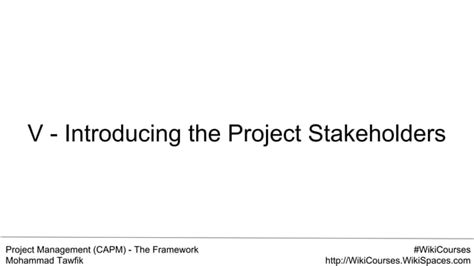 Project Management Capm The Framework Pdf