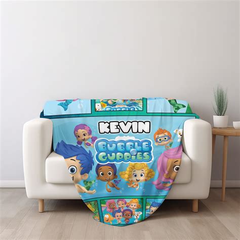 Personalized Bubble Guppies Blanket Bubble Guppies Fleece Blanket Sold