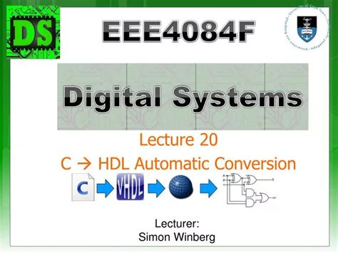 Ppt Lecture 20 C Hdl Automatic Conversion Powerpoint Presentation