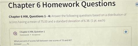 Solved Chapter 6 Homework Questions Chapter 6 Hw Questions
