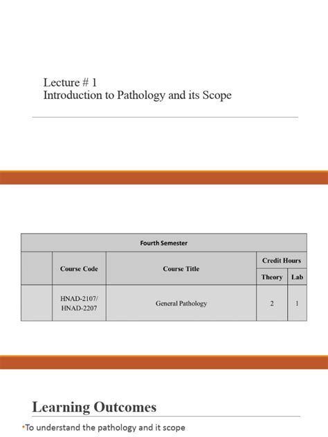 Lec 1 Introduction To General Pathology Pdf Pathology Medicine