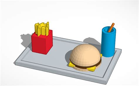 3d Design Cheese Burger Tinkercad