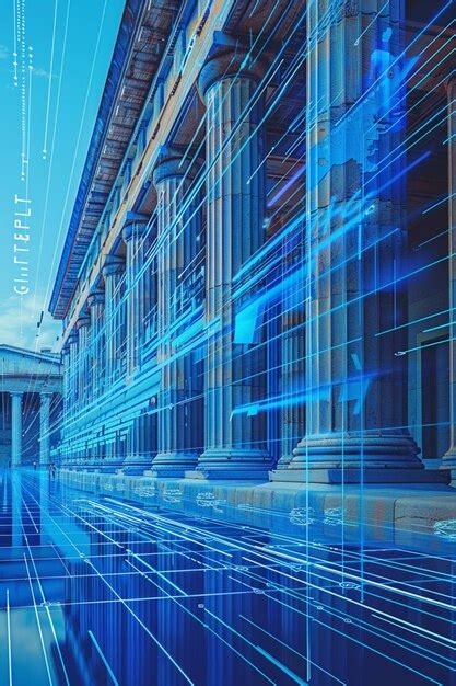 futuristic transformation of buildings through digital coding premium