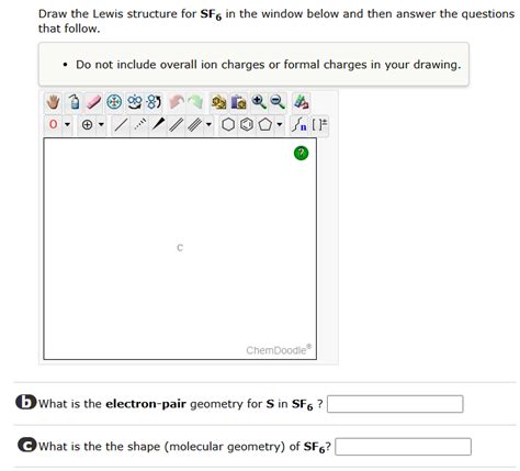 Solved Draw The Lewis Structure For Sf6 ﻿in The Window Below