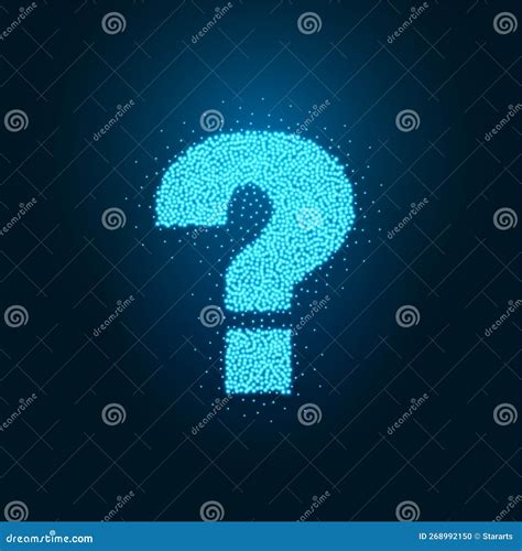 particle style question mark background design for query stock vector