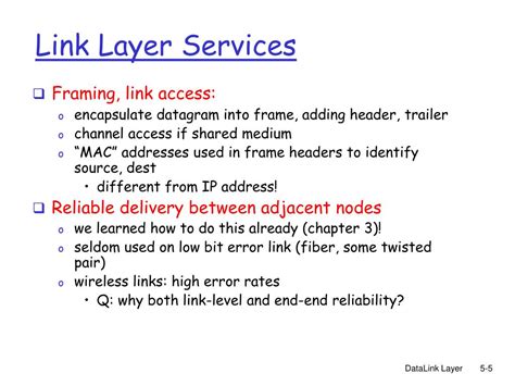PPT The Data Link Layer PowerPoint Presentation Free Download ID 1203713