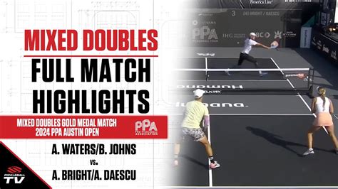 2024 Ppa Pickleball Austin Open Mixed Doubles Gold A Watersb Johns