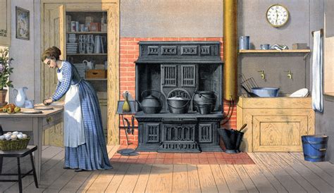 Vintage Kitchen Painting Scene Free Stock Photo Public Domain Pictures