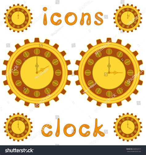 Analog Clock Arrows Isolated On White Stock Vector Royalty Free 690552517 Shutterstock