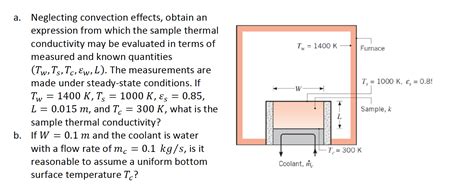 Solved Neglecting Convection Effects Obtain An Expression