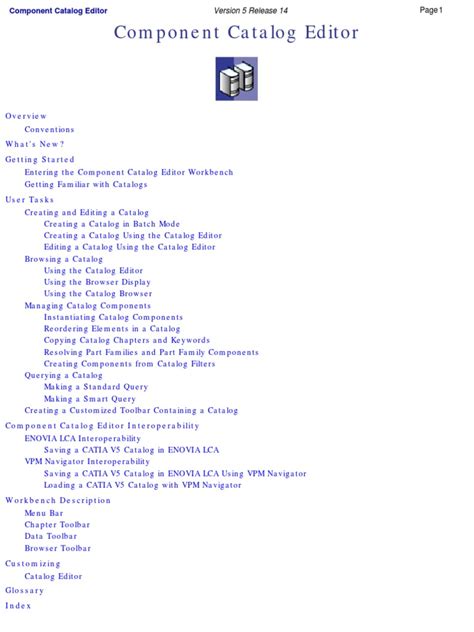 Catia V5 Catalog File Importer Pdf Icon Computing Comma