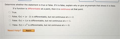 solved determine whether the statement is true or false if