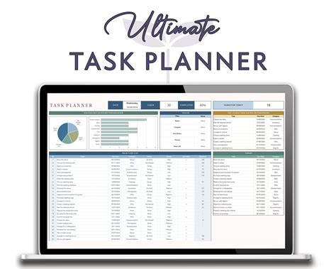 Task Planner Excel Task Planner Cleverpeadesign