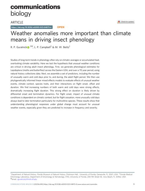 Pdf Weather Anomalies More Important Than Climate Means In Driving