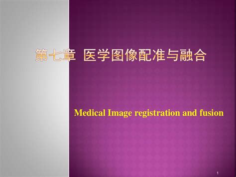第7讲 医学图像配准和融合 word文档免费下载 亿佰文档网