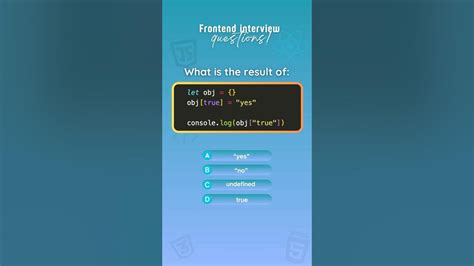 Frontend Interview Questions Quiz 66 Javascript React Interview