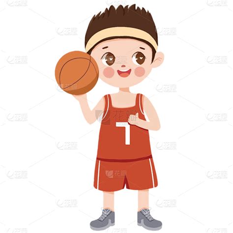 打篮球的小男孩点赞动作儿童元素