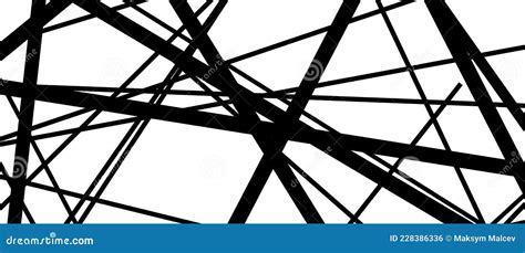 Random Chaotic Lines Background Abstract Geometric Pattern Modern Abstract Vector Texture