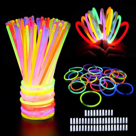 Party Propz Glow In The Dark Neon Bands 50 Pcs Glowing Sticks With