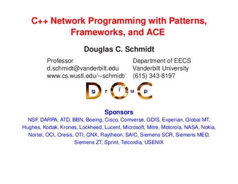 Pdf C Network Programming With Patterns Frameworks And Ace