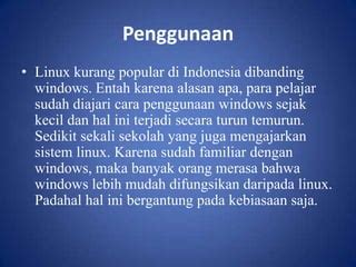 Perbedaan Linux Dan Windows Ppt