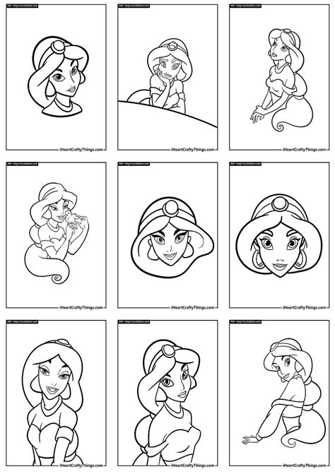 디즈니 자스민 알라딘 색칠공부 도안 무료 Pdf