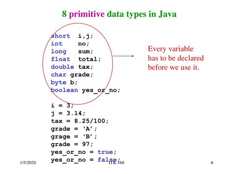 Ppt Java Basics Variables Assignments Operators Powerpoint