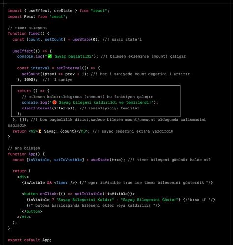 🔹 React Hooks Useeffect Ve Cleanup Fonksiyon Emre Akıncı