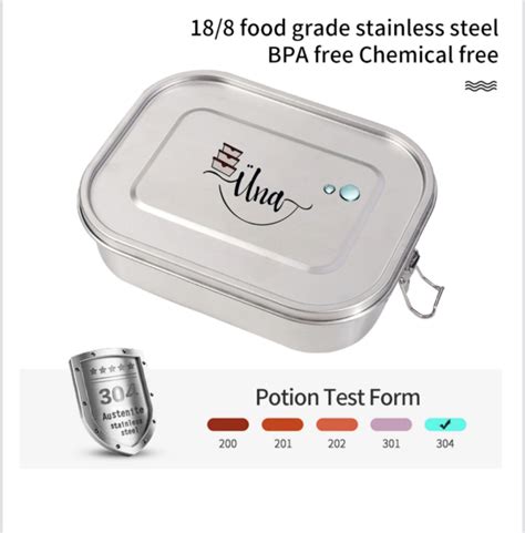 1400ml 5 partition bento steel lunch box una boxes