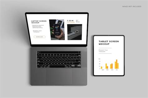 노트북 및 태블릿 화면 모형 프리미엄 Psd 파일