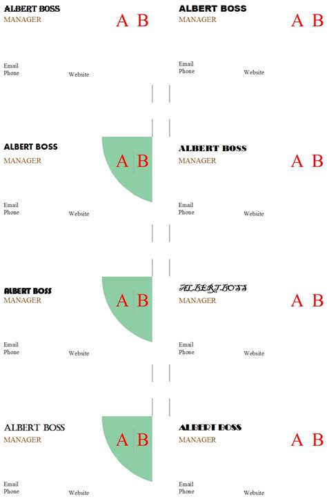 Visiting Card Template Excel Word Template