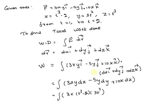 solved 4 10 points compute the work done by the force feld f y 2