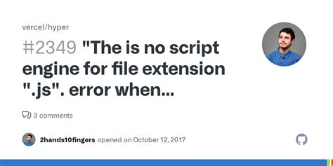 The Is No Script Engine For File Extension Js Error When Accessing