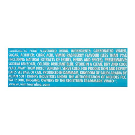 Vimto Fizzy Blue Raspberry Drink Slim Can 250ml