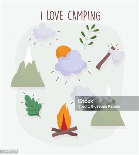 Api Unggun Api Unggun Liburan Desain Petualangan Ilustrasi Stok Unduh