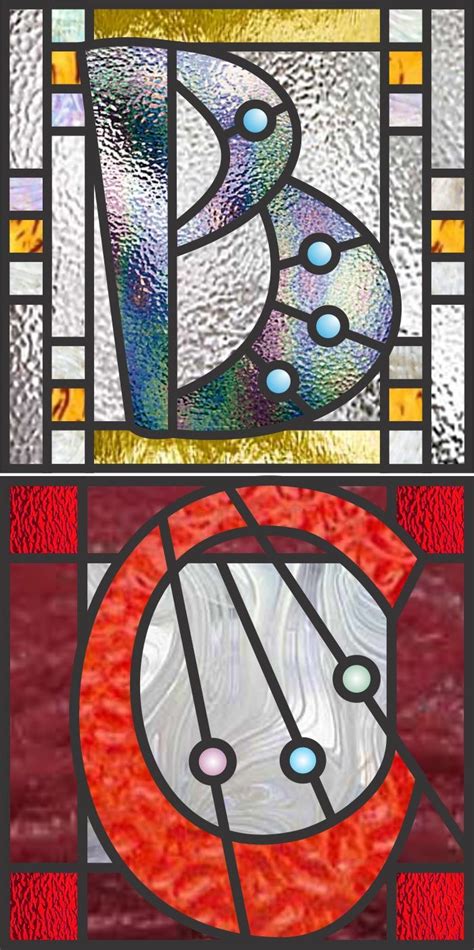 Stained Glass Alphabet Patterns