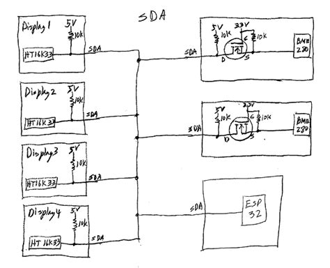 Power Four X 4 Digit 7 Segment Displays And 2 X Bme280 From Esp32 General Guidance Arduino