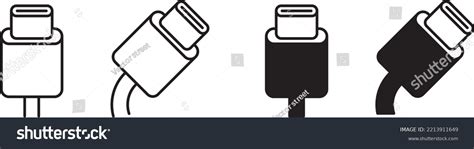 Usb Type C Icon Vector Illustration Stock Vector Royalty Free 2213911649 Shutterstock