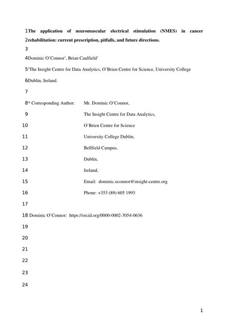 Pdf The Application Of Neuromuscular Electrical Stimulation Nmes In Cancer Rehabilitation