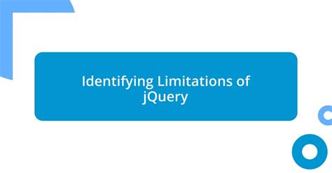 How I Transitioned From Jquery To Modern Frameworks • John