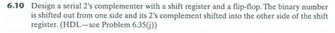 Solved 610 Design A Serial 2s Complementer With A Shift