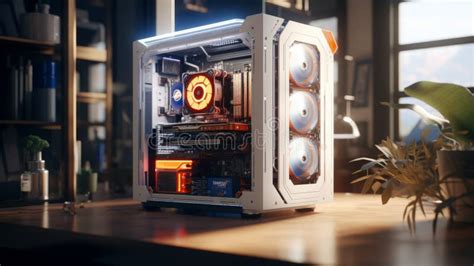 Hyper Realistic Nasa Themed Pc Case With Stunning Nautical Detail Stock Illustration