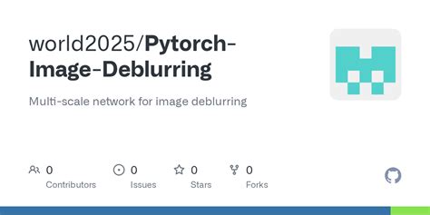 Github World2025pytorch Image Deblurring Multi Scale Network For