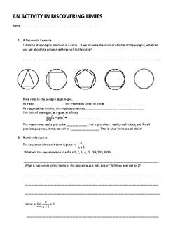 Limits In Precalcuus TPT