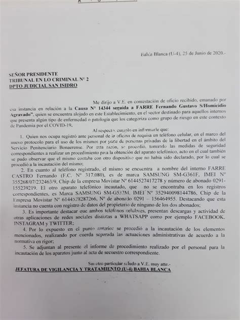 Al Femicida Fernando Farré Le Secuestraron Dos Celulares En Su Celda