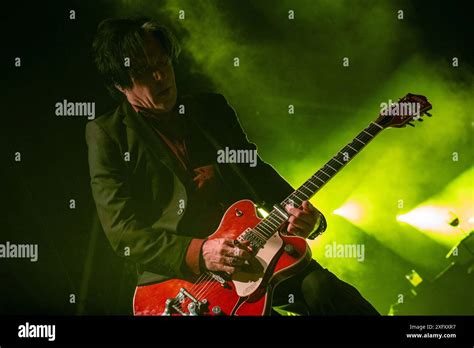 Troy Van Leeuwen Of Queens Of The Stone Age Performs Live On Stage At The Auditorium Parco