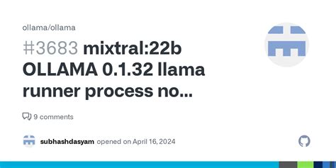 Mixtral22b Ollama 0132 Llama Runner Process No Longer Running 1 Cudamalloc Failed Out Of