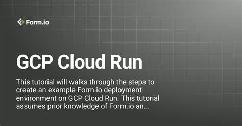 Gcp Cloud Run Documentation