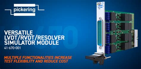 New Versatile Lvdt Rvdt Resolver Simulator From Pickering