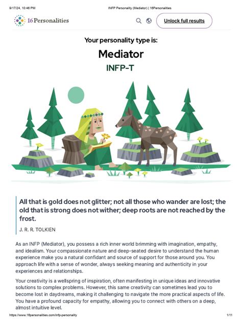 Infp Personality Mediator 16personalities Pdf Empathy
